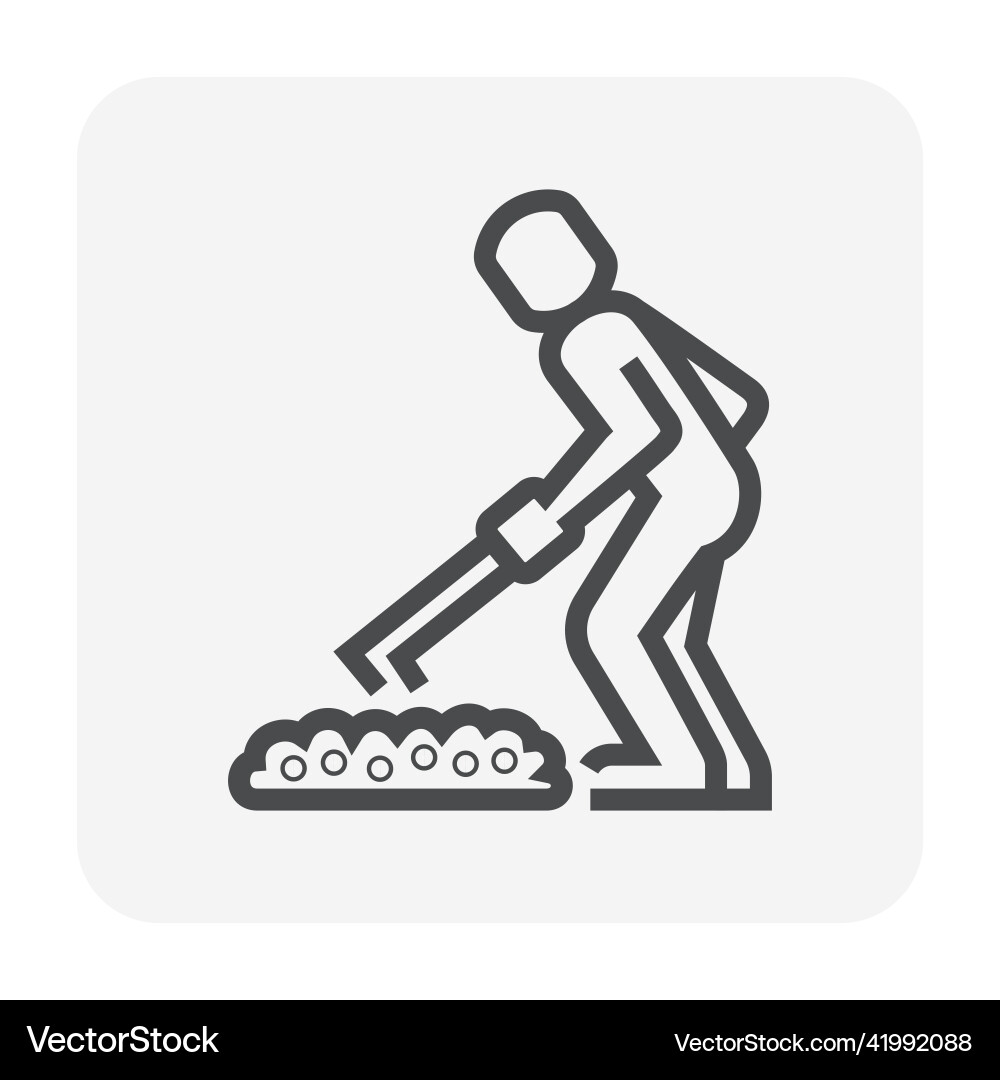 Worker and concrete work icon design Royalty Free Vector