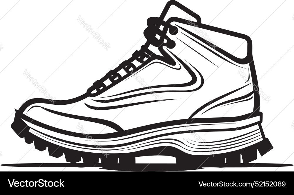 Adventure expedition iconic shoe symbol trail Vector Image