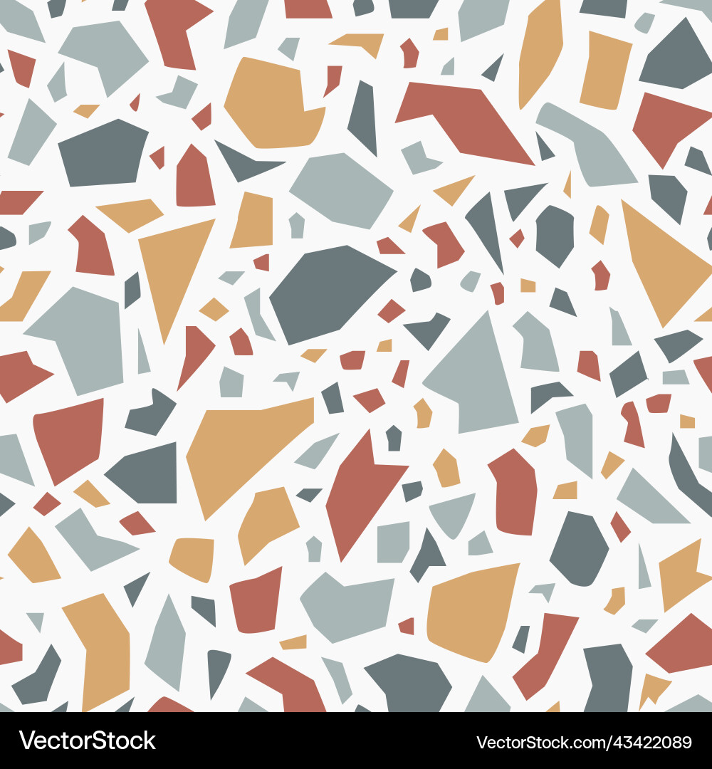 Colorful terrazzo seamless pattern bright Vector Image