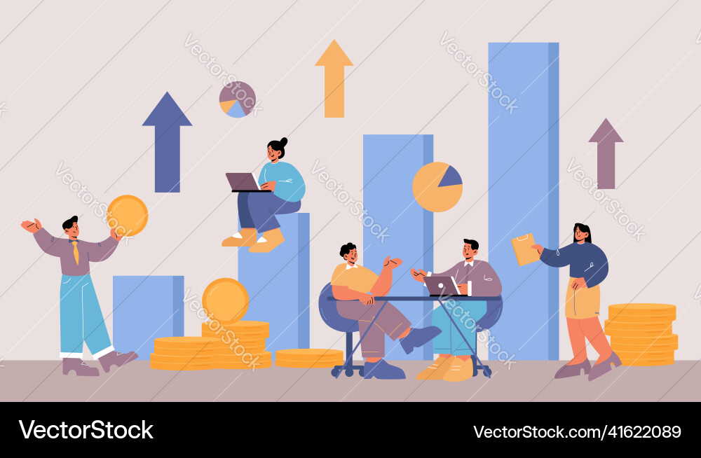 Data Analysis Growth Concept Royalty Free Vector Image