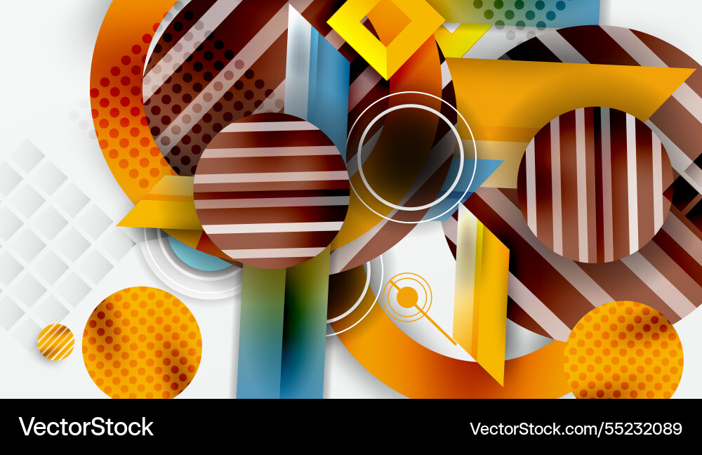 Dynamic complex geometric abstract background Vector Image