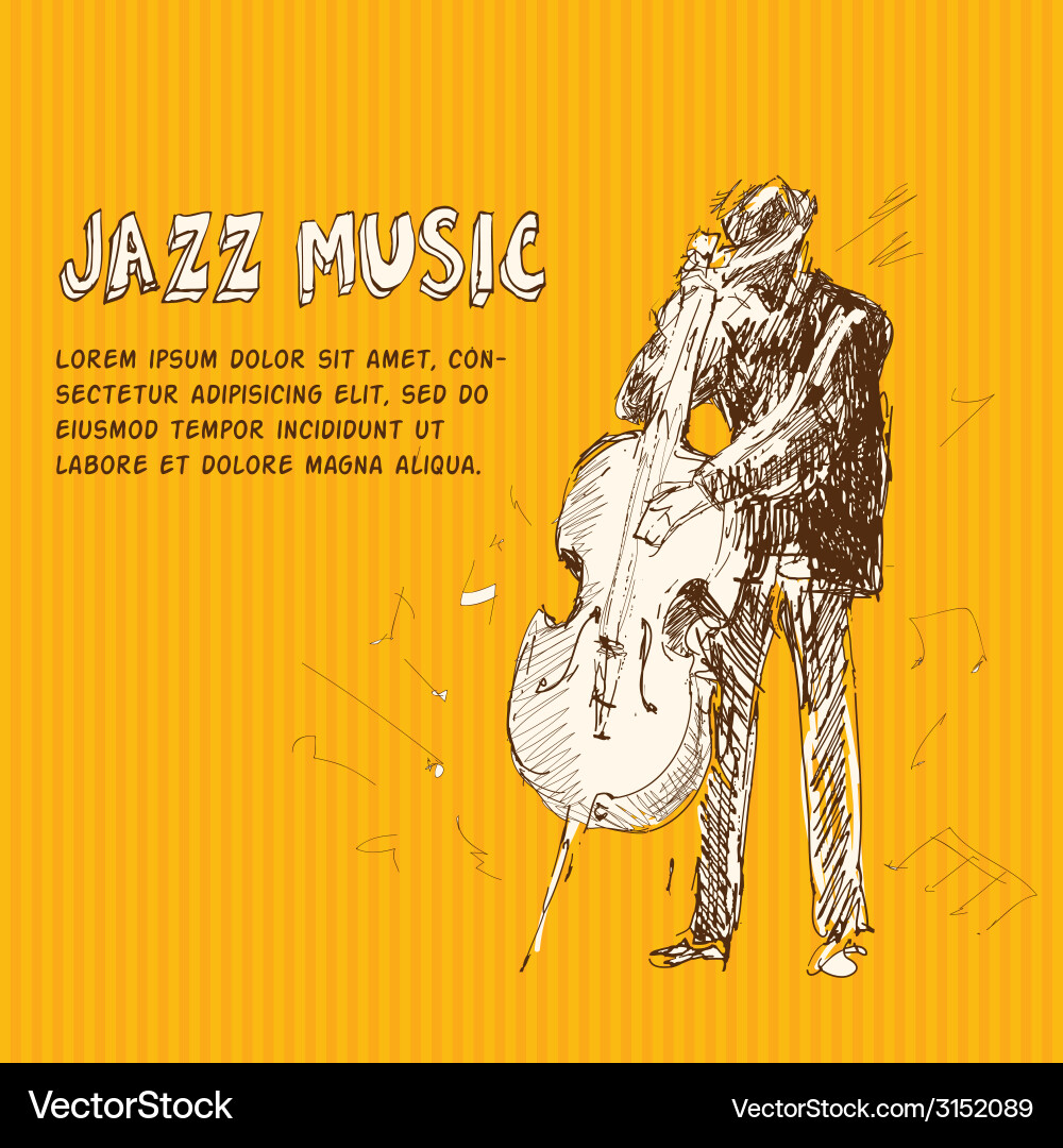Jazz Music Artwork Royalty Free Vector Image - VectorStock