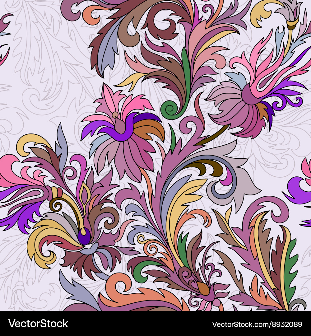 Seamless pattern hand drawn doodle style Vector Image