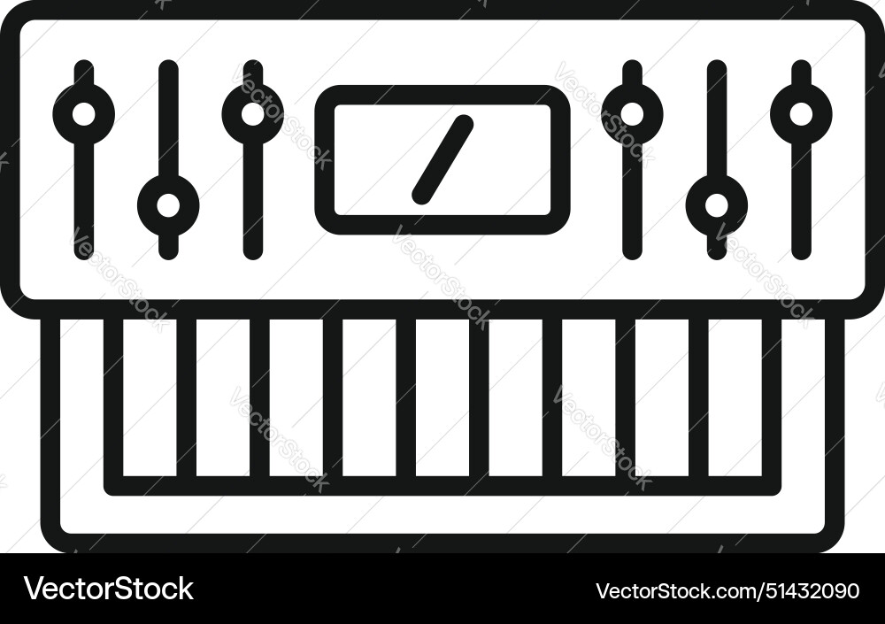 Black and white synthesizer icon Royalty Free Vector Image