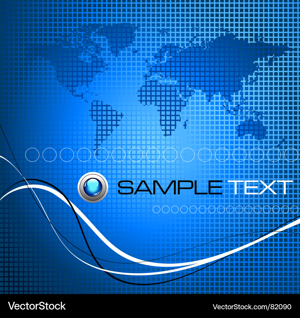 Blue World Map Background Royalty Free Vector Image