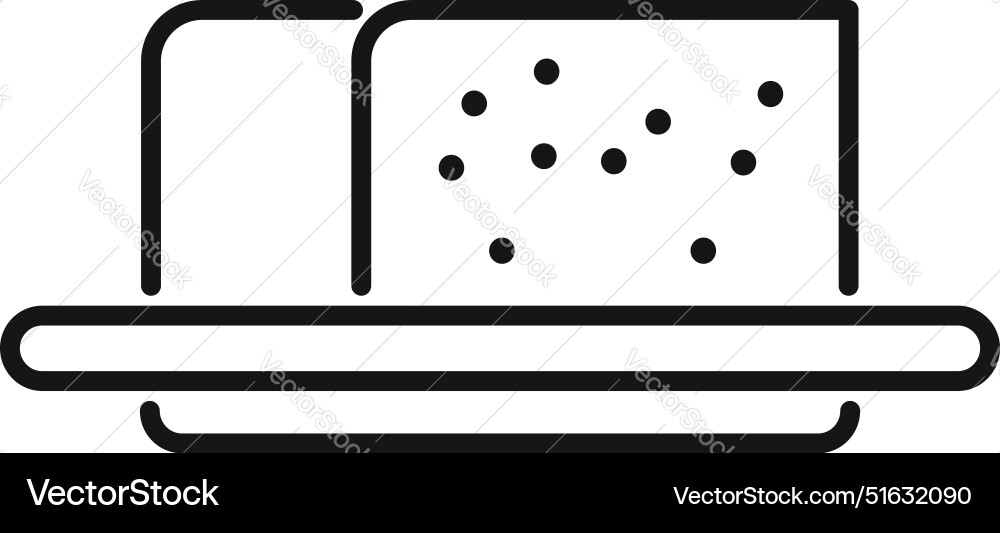 Butter dish icon with lid open showing spread Vector Image