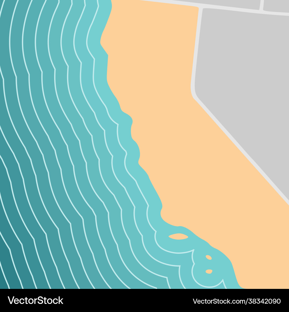 California Coast Map Royalty Free Vector Image