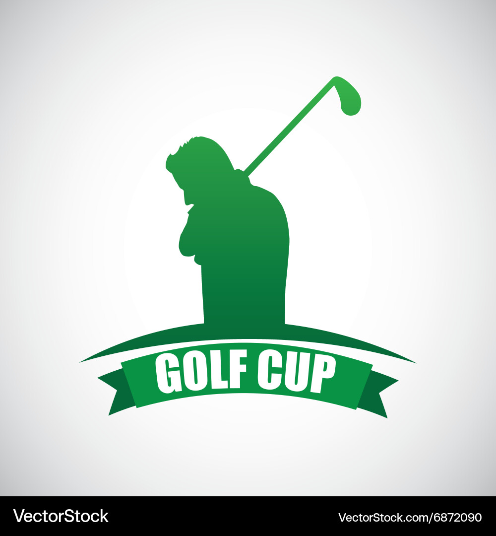 Golf cup design Royalty Free Vector Image - VectorStock