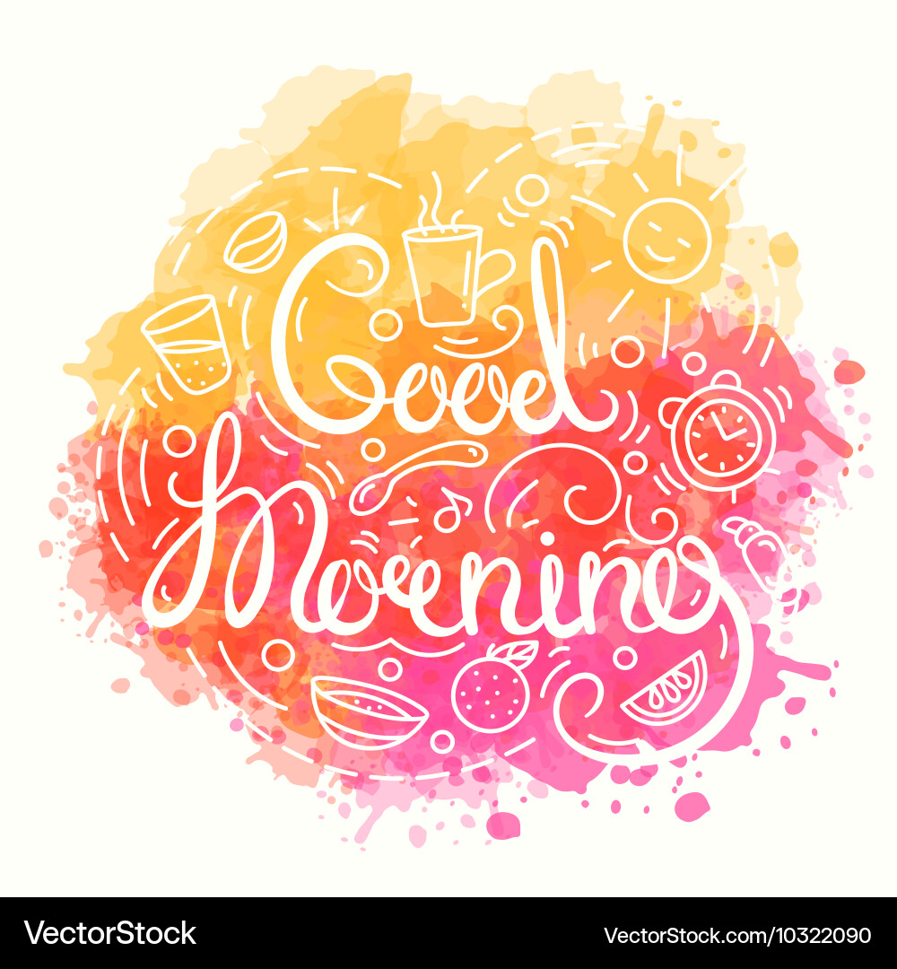 Good morning typography design Royalty Free Vector Image