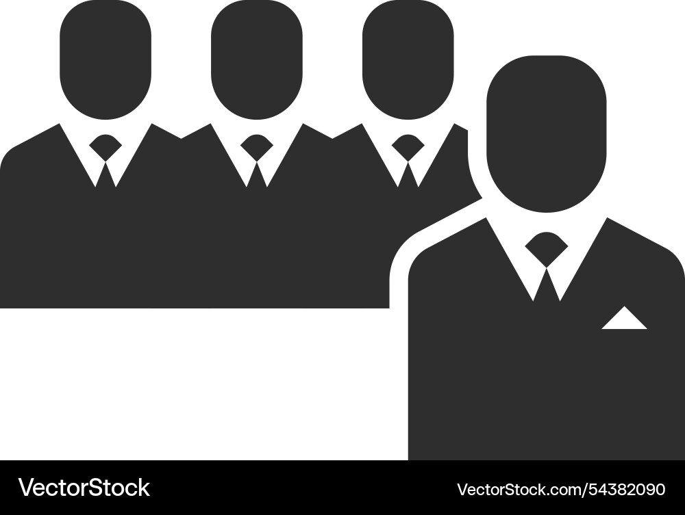 Leadership black icon resource management Vector Image