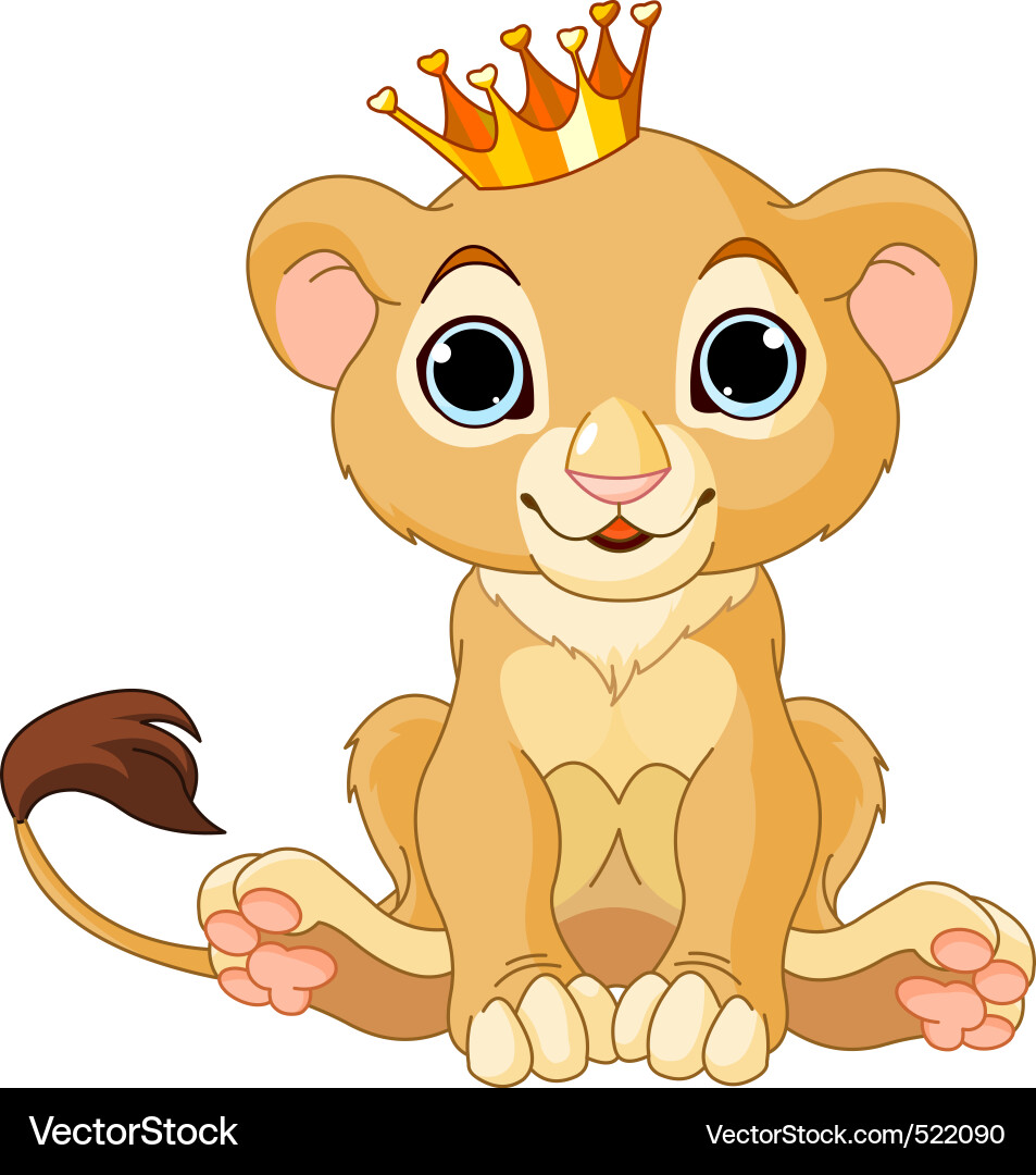 Lion king cub Royalty Free Vector Image - VectorStock