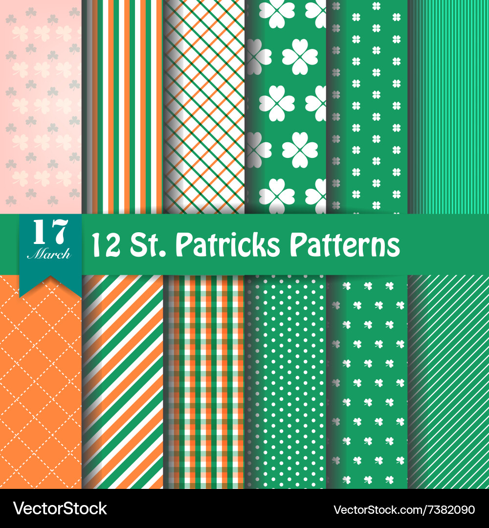 St. Patrick's Day Patterns Royalty Free Vector Image