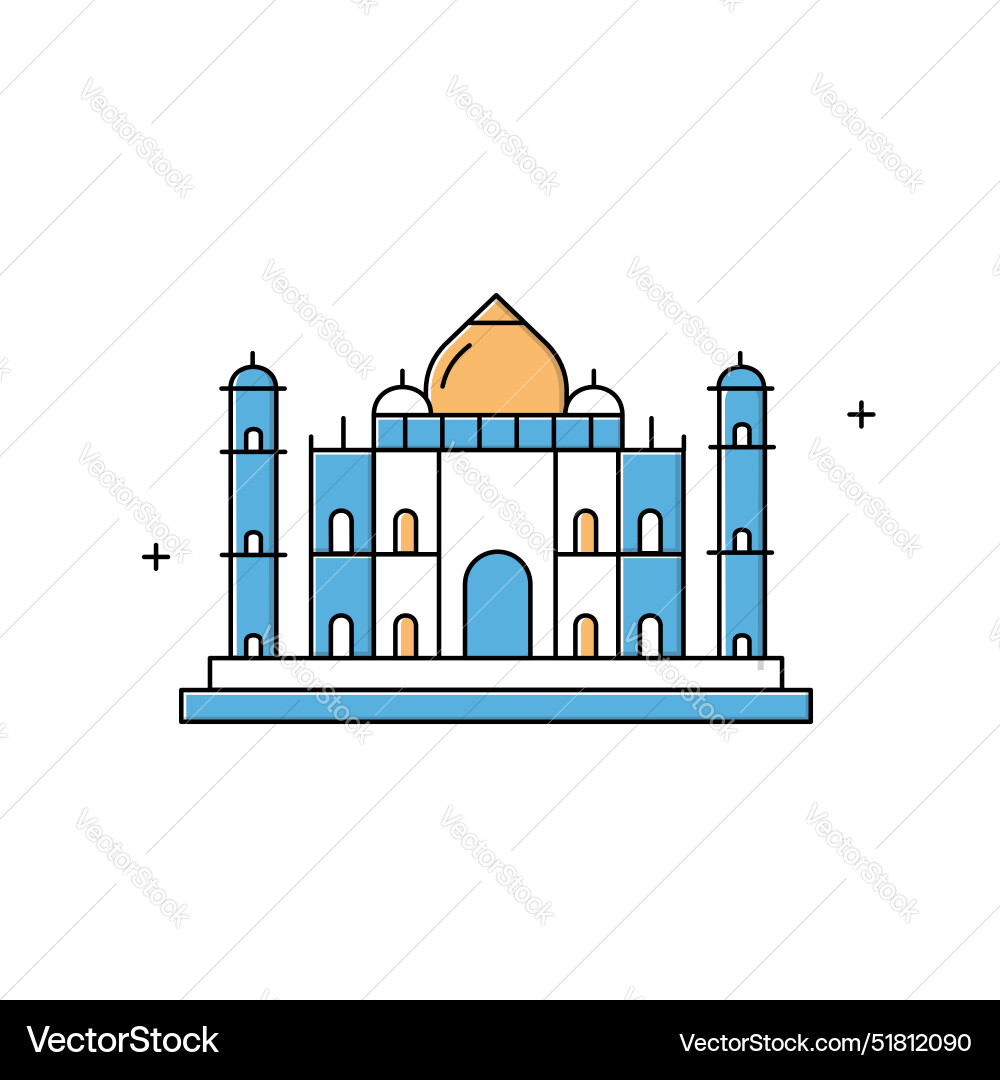 Taj mahal icon design Royalty Free Vector Image