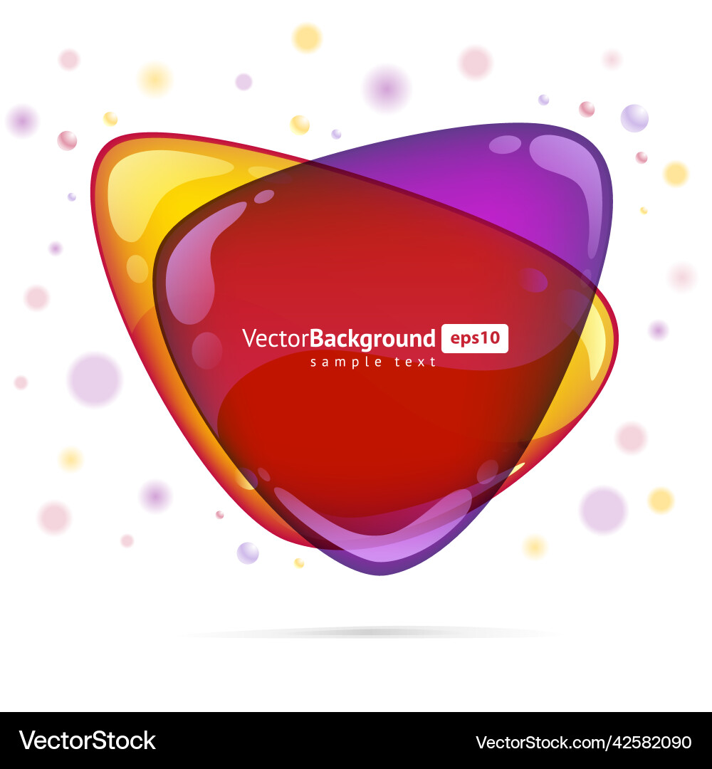 Triangle curved transparent glass pebble abstract Vector Image