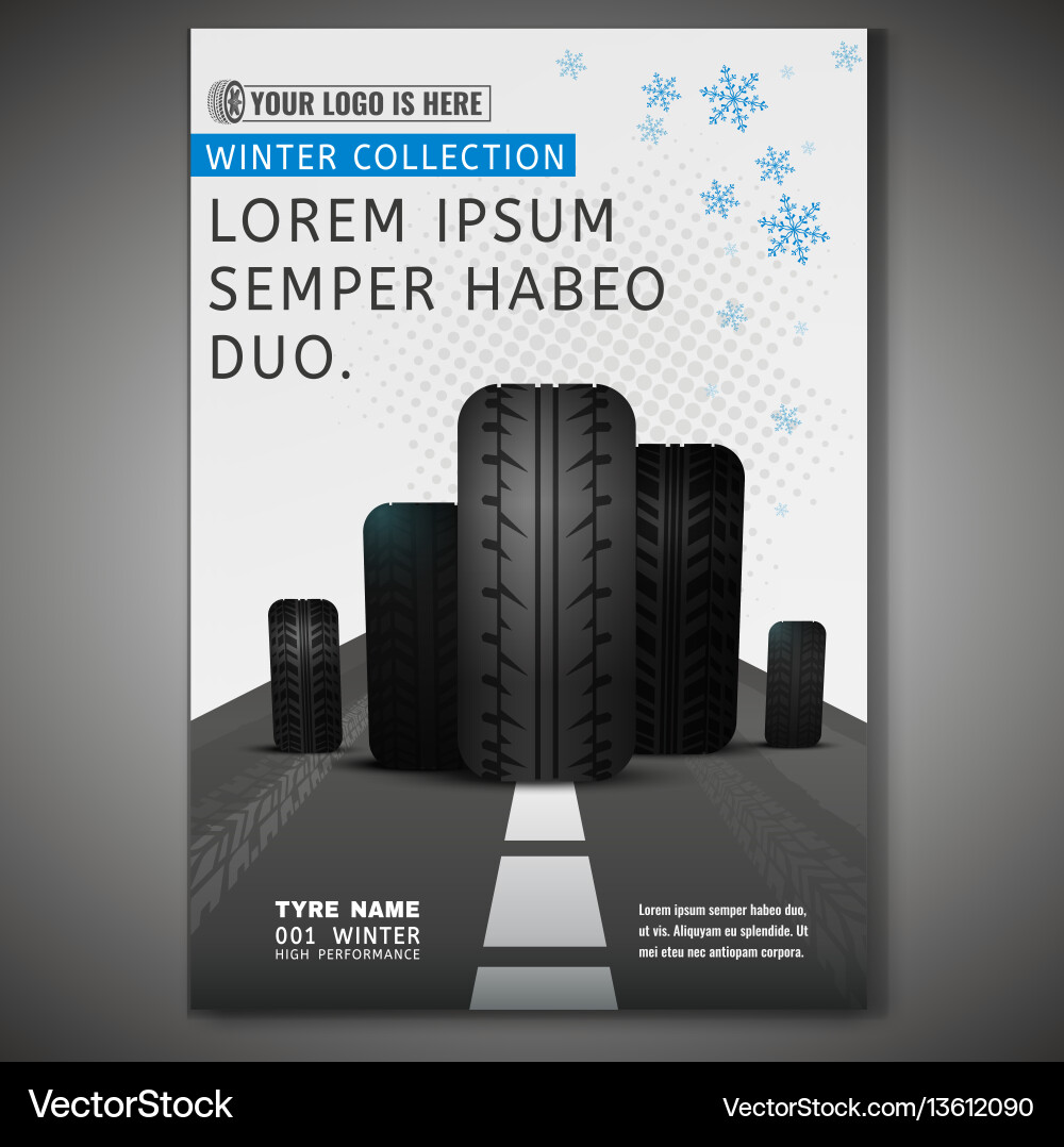 Tyre poster image Royalty Free Vector Image - VectorStock