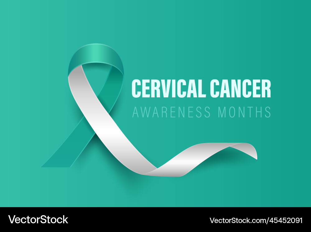Cervical cancer banner card placard Royalty Free Vector