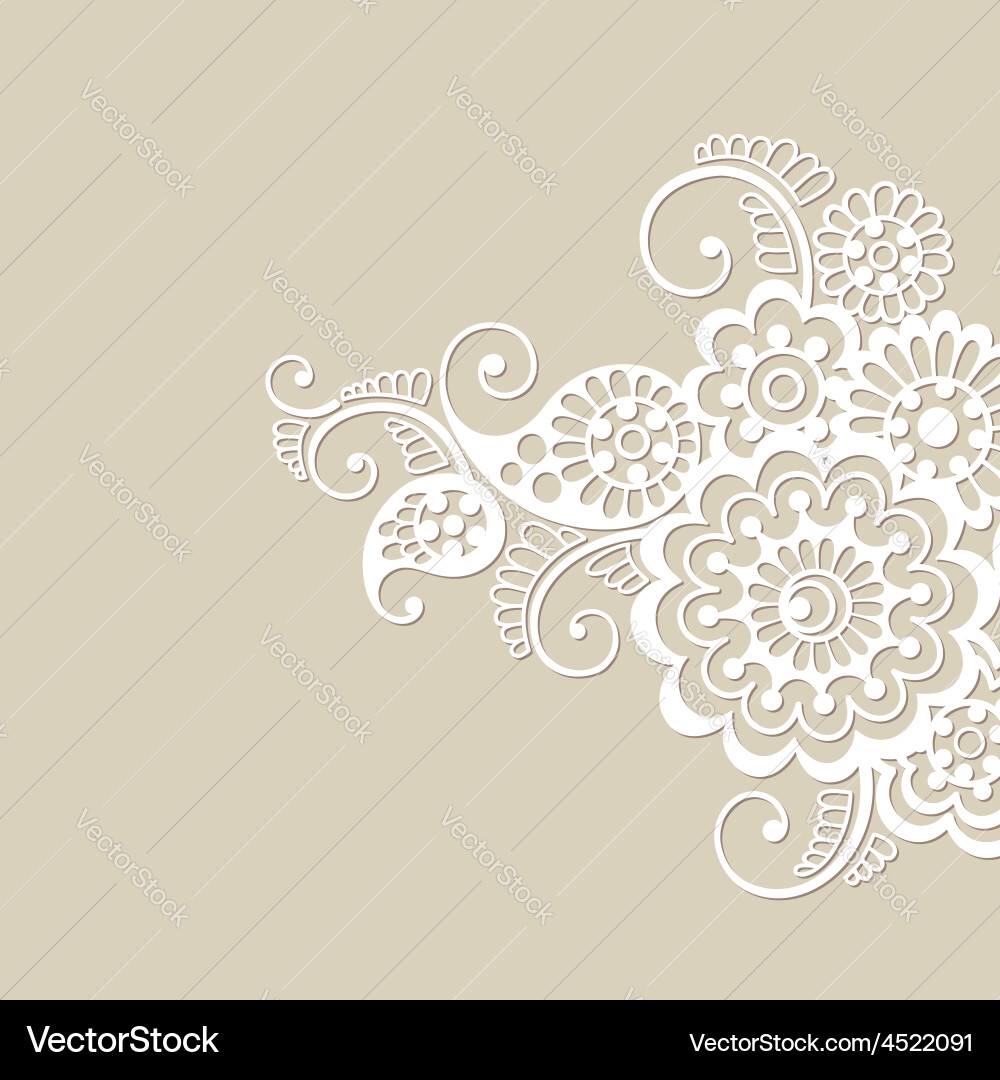 Flower ornament background Royalty Free Vector Image