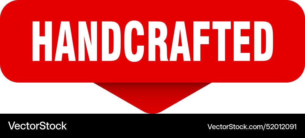 Hand crafted sticker sign Royalty Free Vector Image