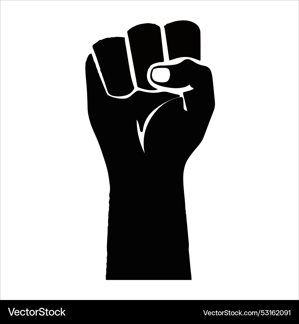 Hand rising to the top silhouette Royalty Free Vector Image