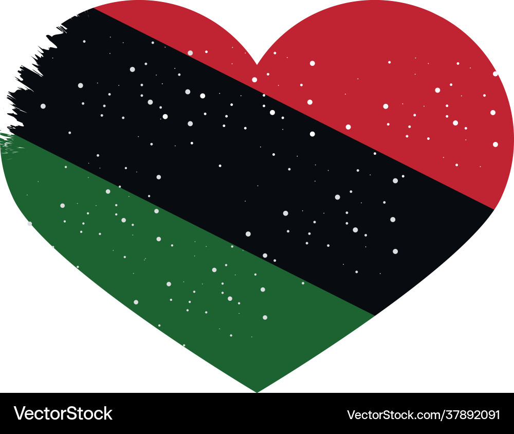 Juneteenth flag in heart Royalty Free Vector Image