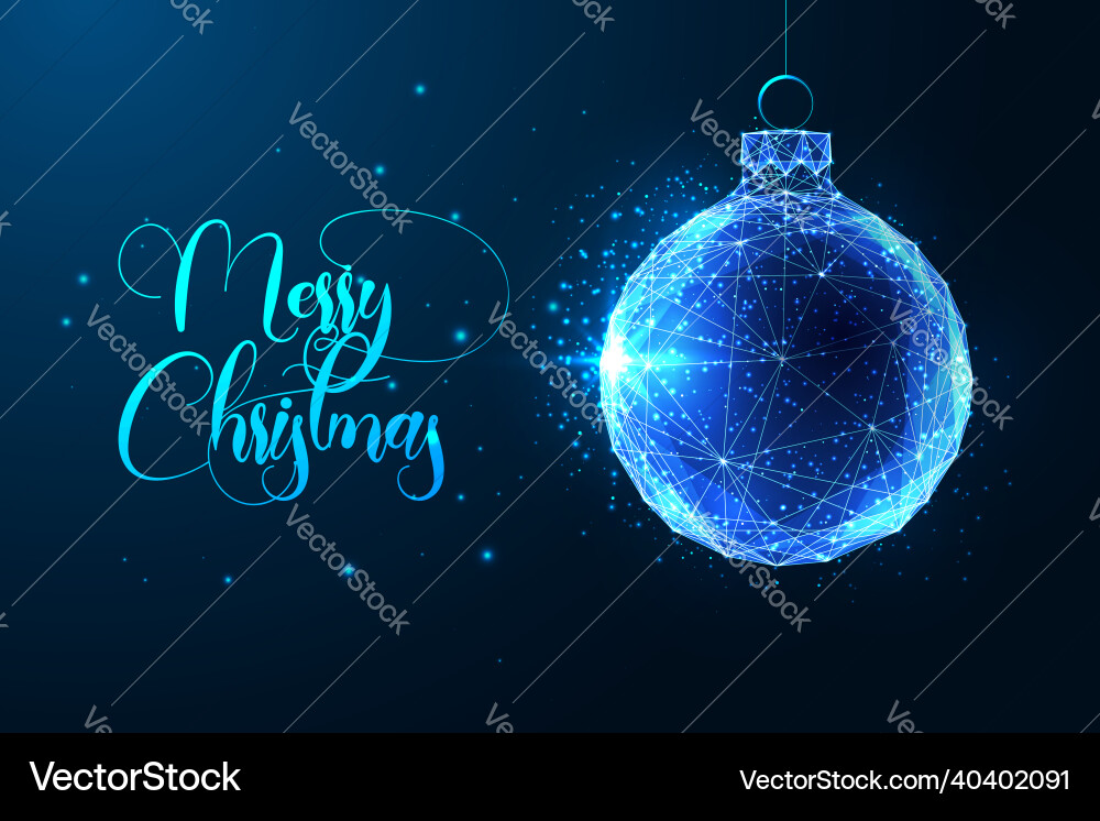 Merry christmas digital greeting card template Vector Image