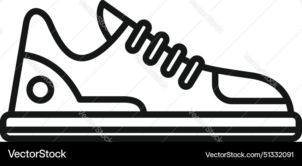 Modern sneaker line art icon Royalty Free Vector Image