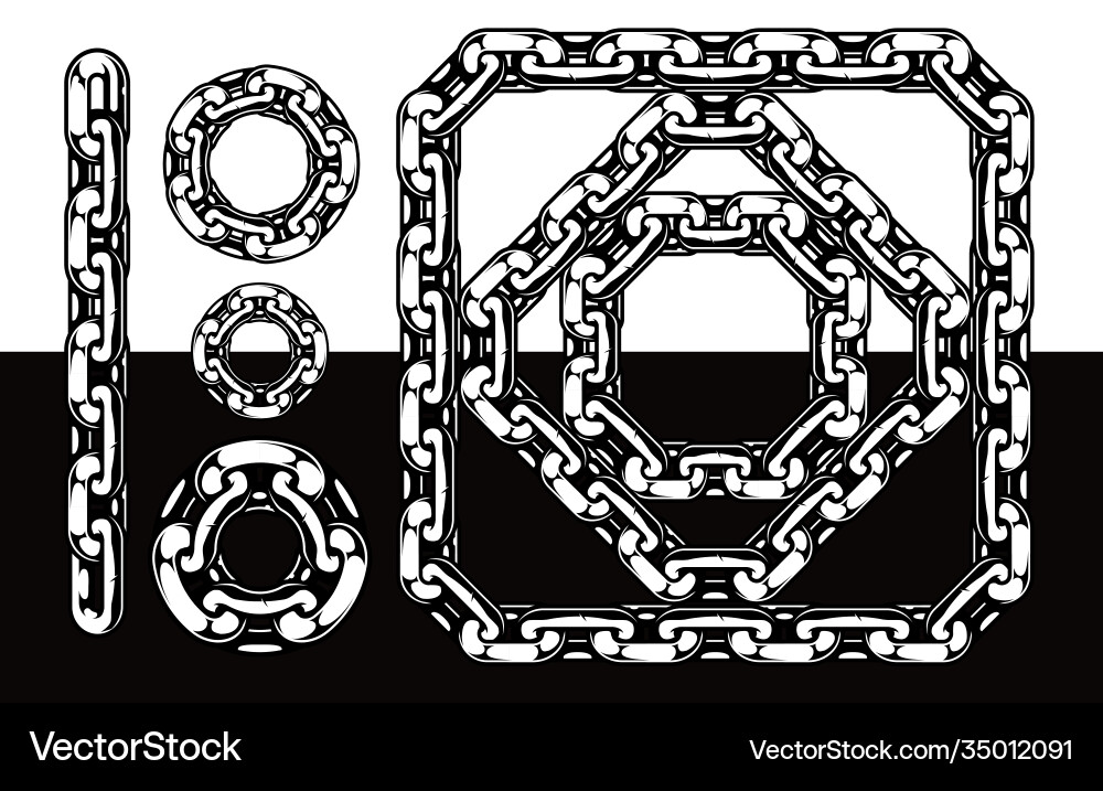 Monochrome Chain Pattern Royalty Free Vector Image