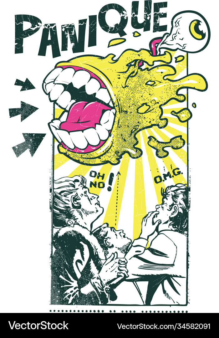 Panique Royalty Free Vector Image - VectorStock