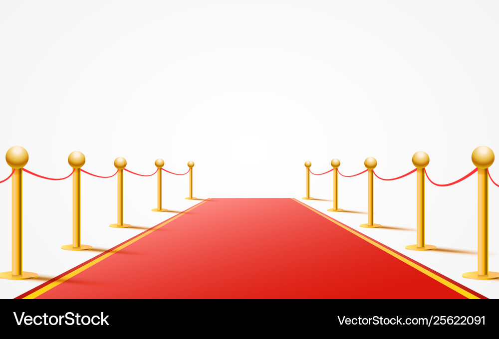 Red Event Carpet - Luxury Celebration Royalty Free Vector