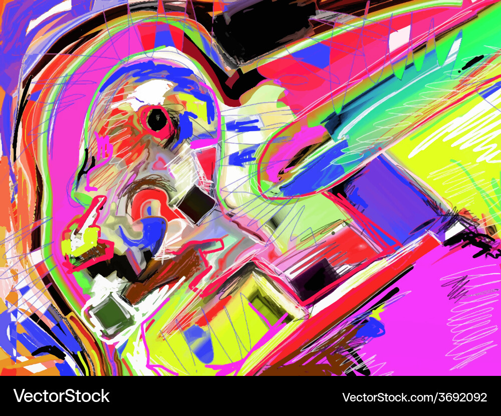 Abstract art digital painting Royalty Free Vector Image
