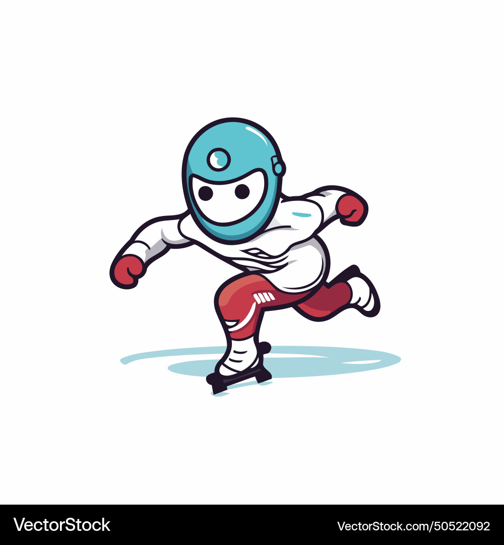 Astronaut running cartoon character Royalty Free Vector