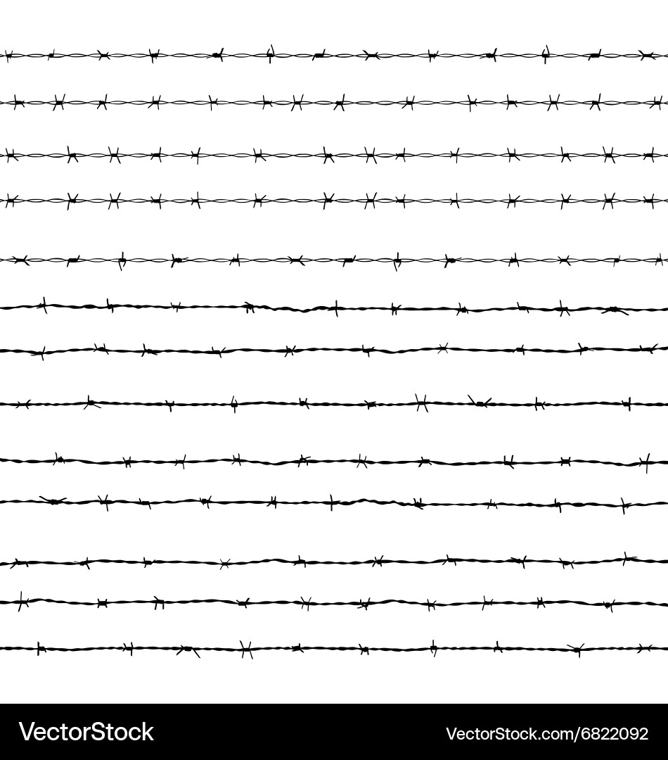 Barbed Wire Fence Royalty Free Vector Image - VectorStock