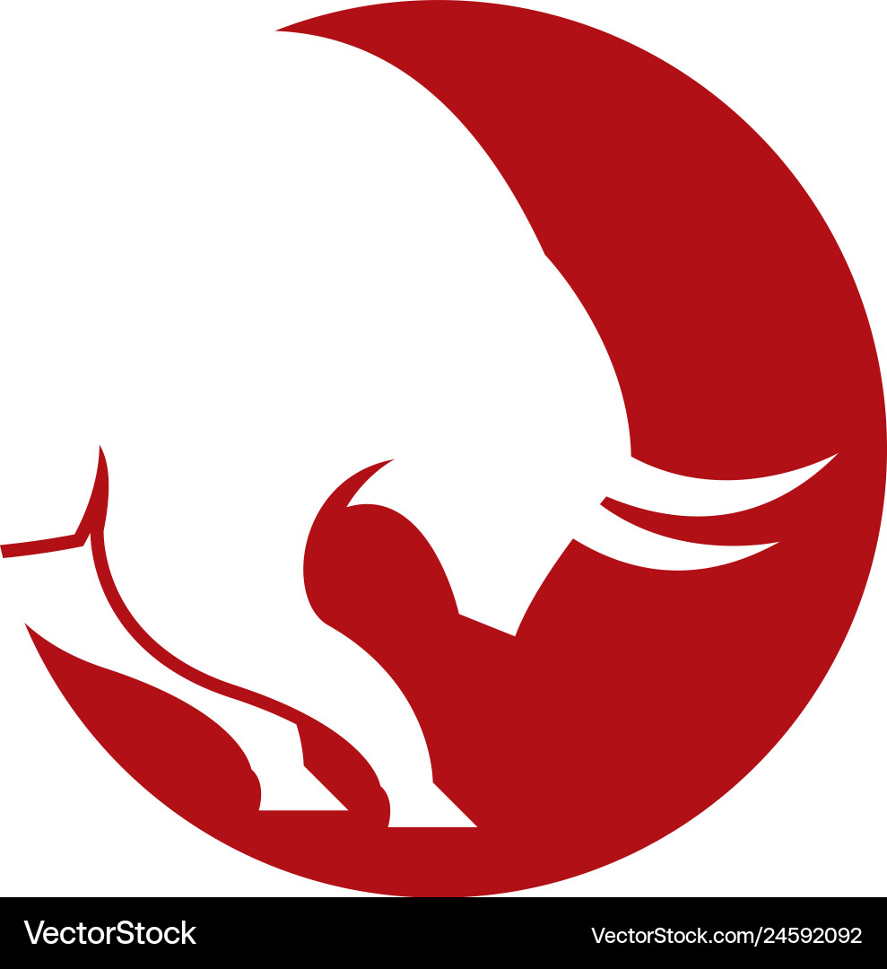 Bull icon Royalty Free Vector Image - VectorStock