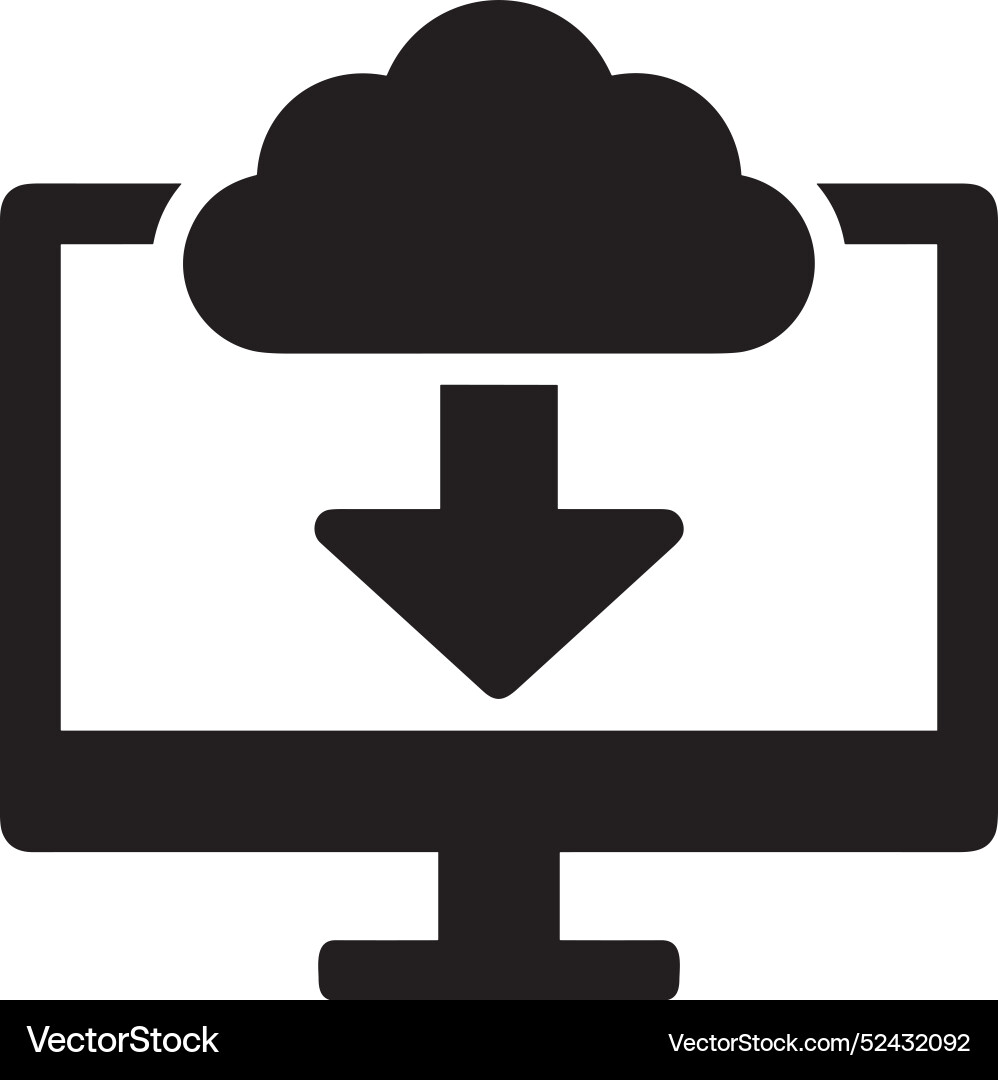 Cloud storage icon symbol image of the database Vector Image
