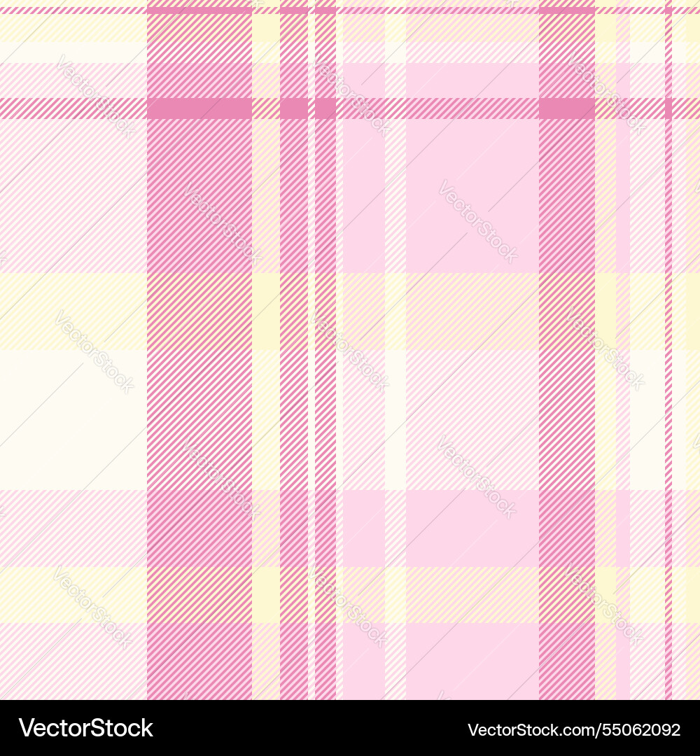 Delightful pastel pink and cream plaid pattern Vector Image