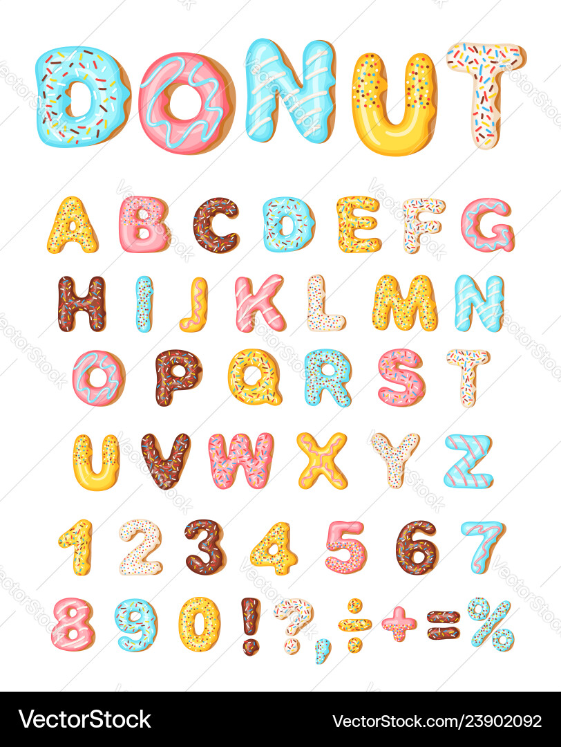 Donut Numbers Vector Images (over 950)