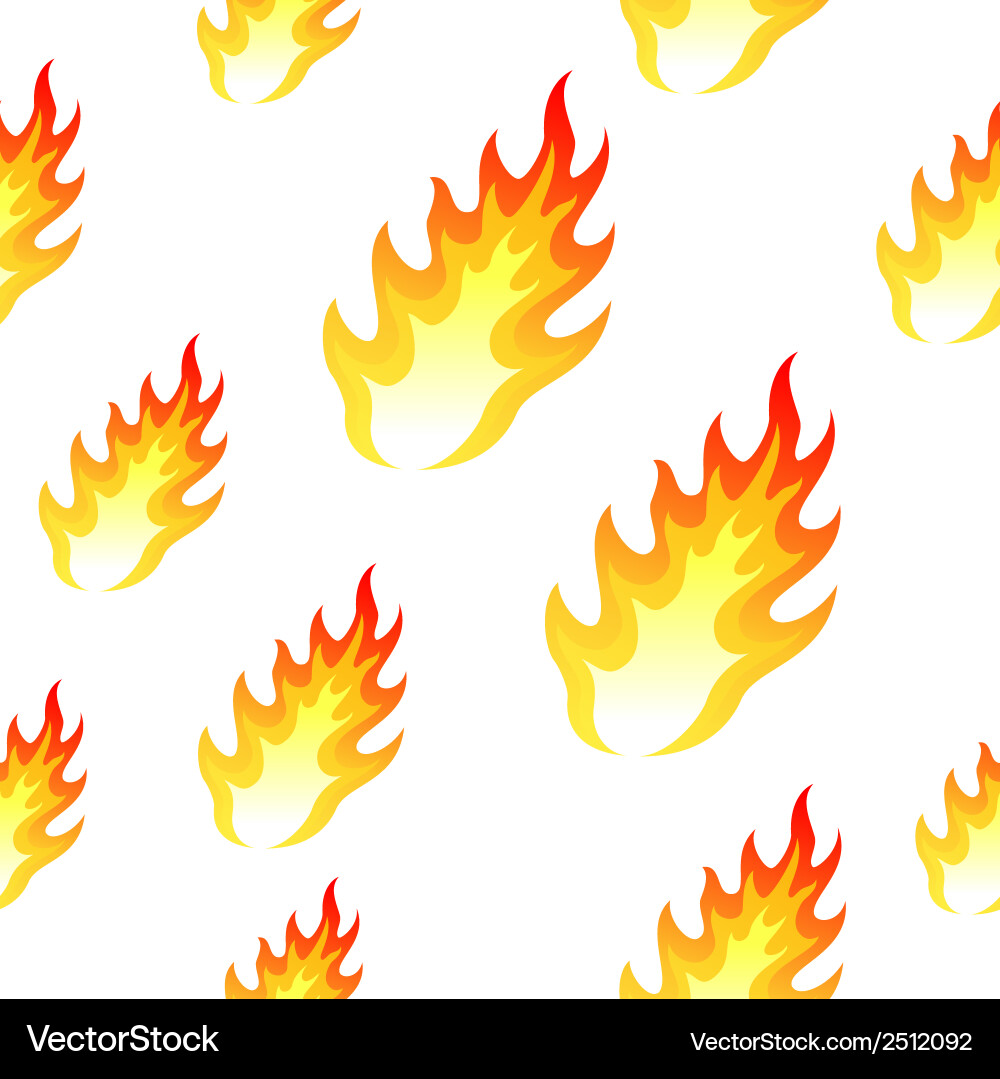 Flame fire seamless background Royalty Free Vector Image