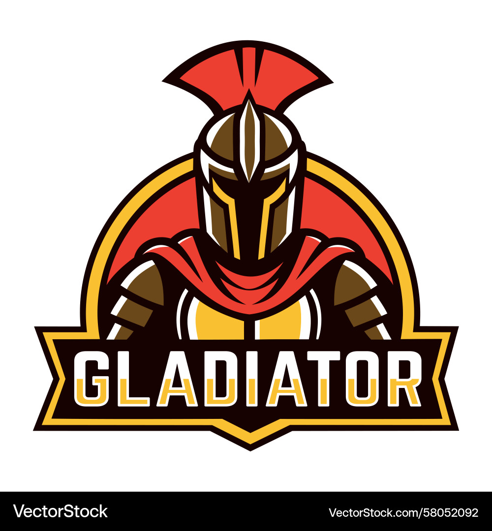 Gladiator Esports Mascot Logo Royalty Free Vector Image