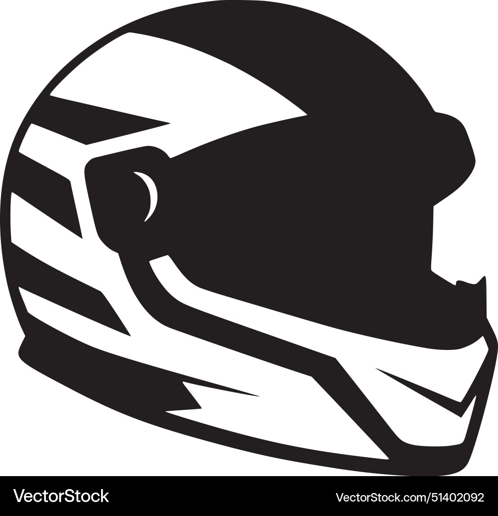 Helm - minimalistische und einfache Silhouette Vektorbild