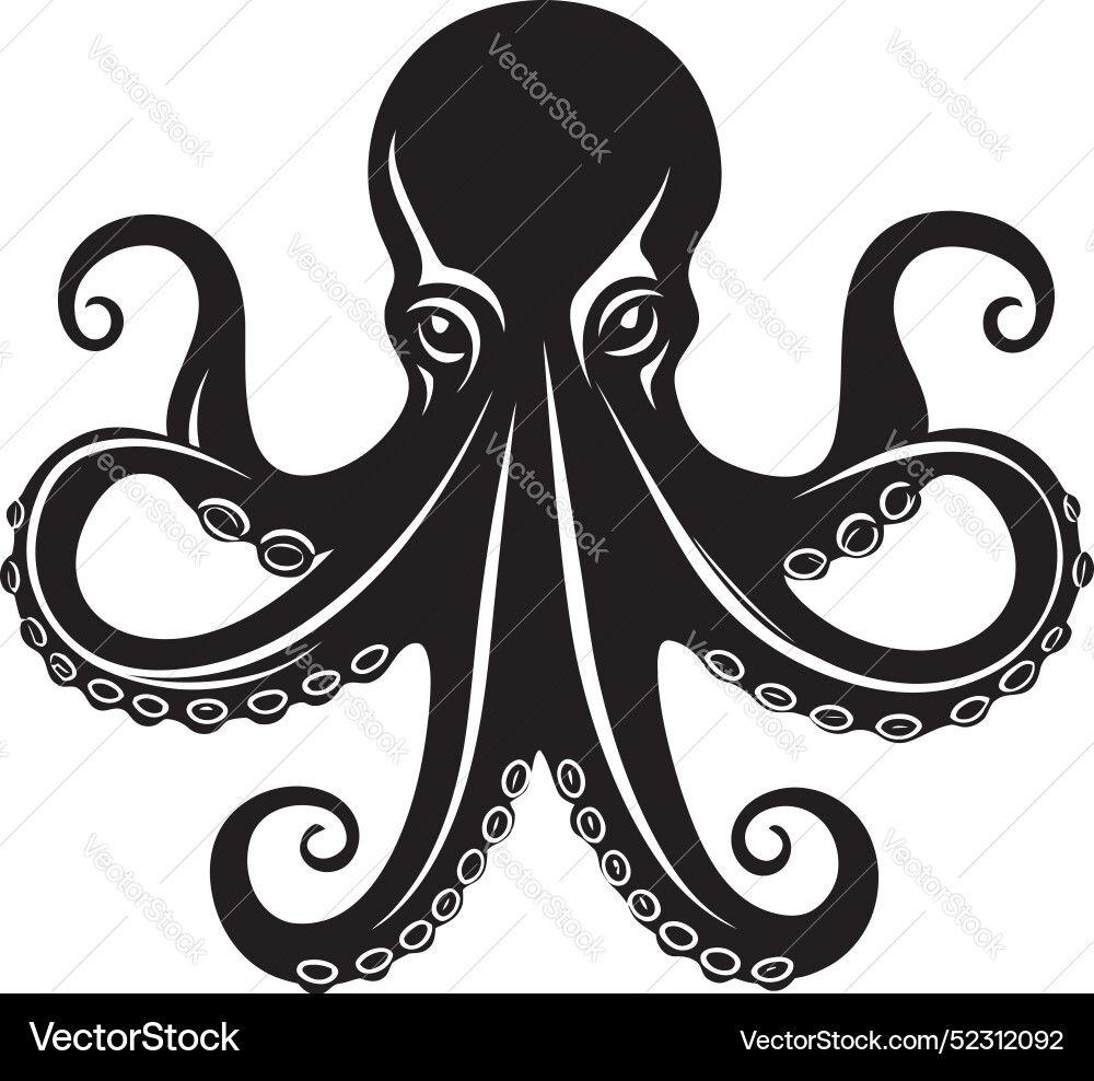 Tentacle tactic octopus logo design oceanic – Royalty-Free Vector ...