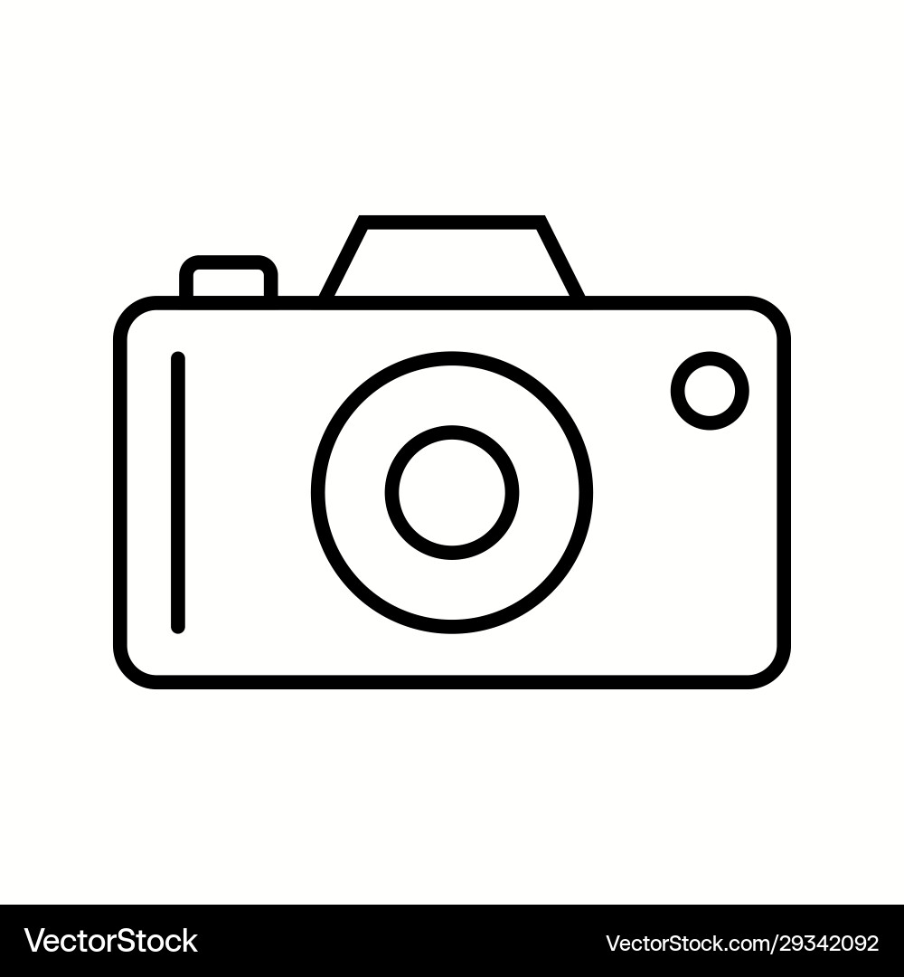 Unique camera line icon Royalty Free Vector Image
