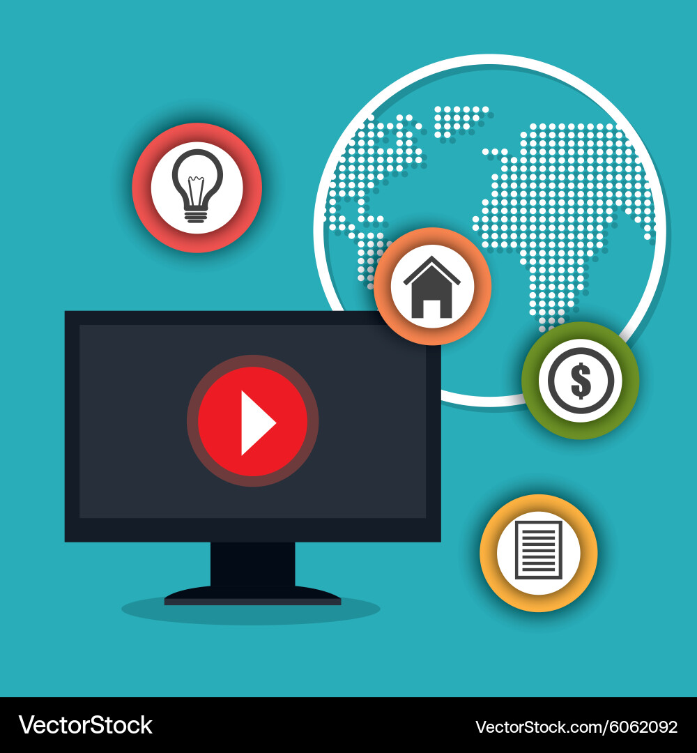 World connections and business infographic Vector Image
