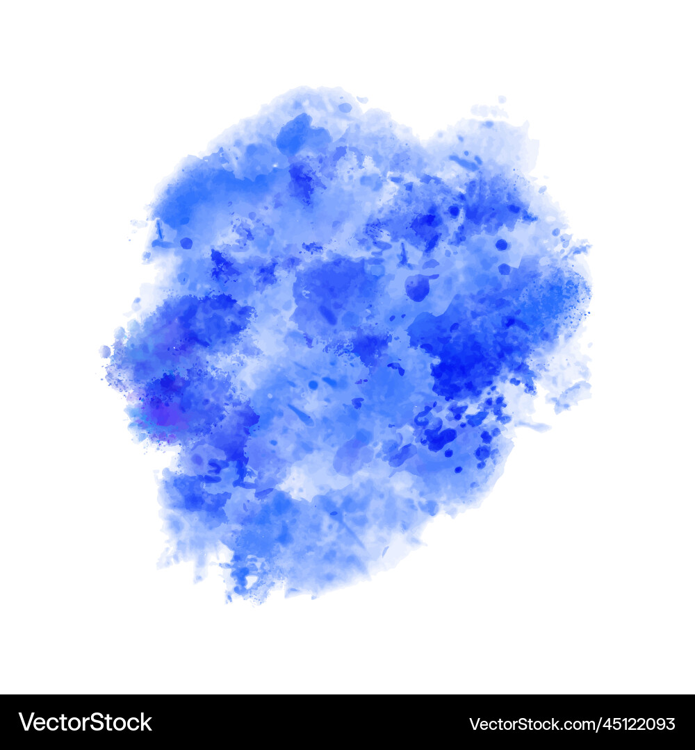Abstract blue watercolor splash background Vector Image