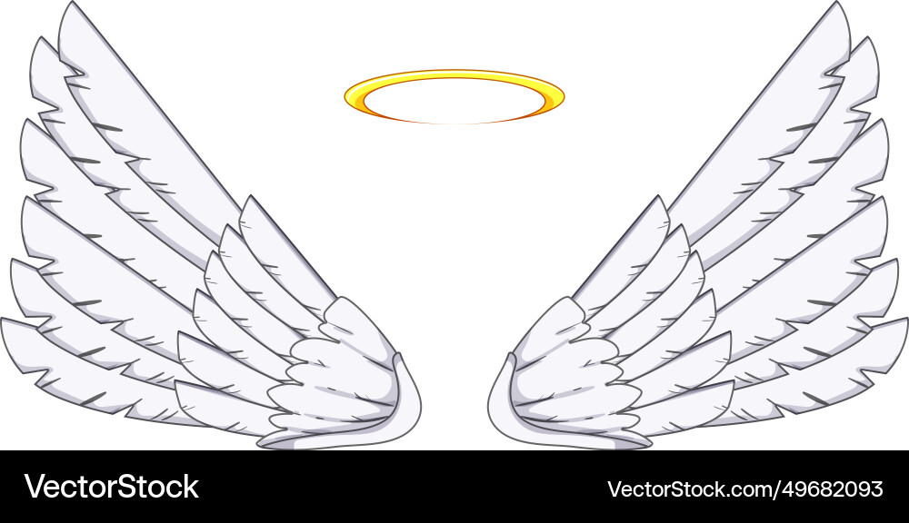 Angel Wing Cartoon Royalty Free Vector Image - VectorStock