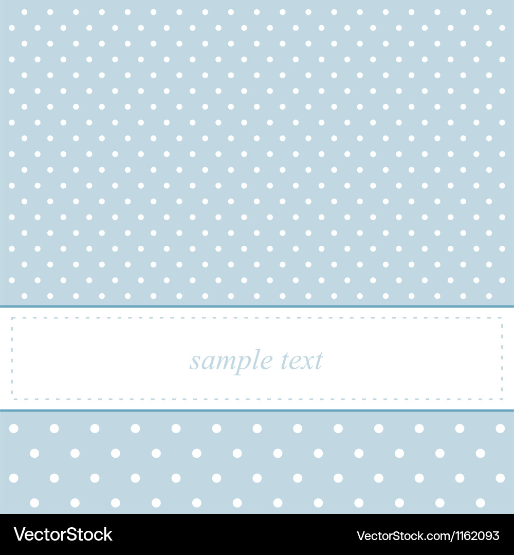 Blue Polka Dot Card Royalty Free Vector Image - VectorStock
