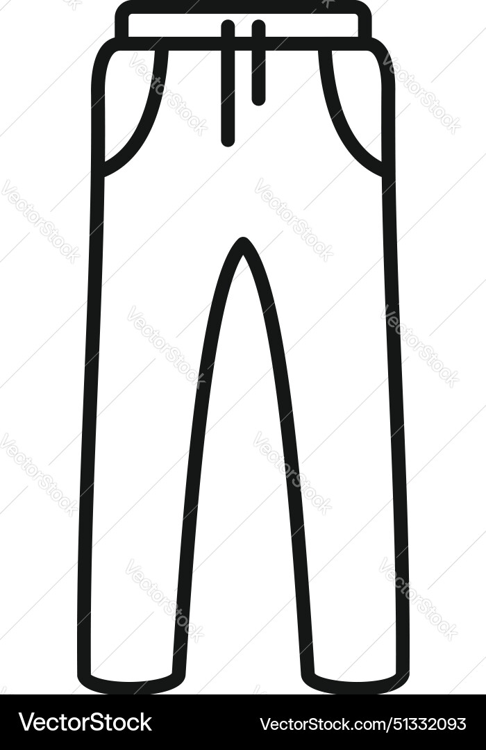 Casual drawstring pants Royalty Free Vector Image