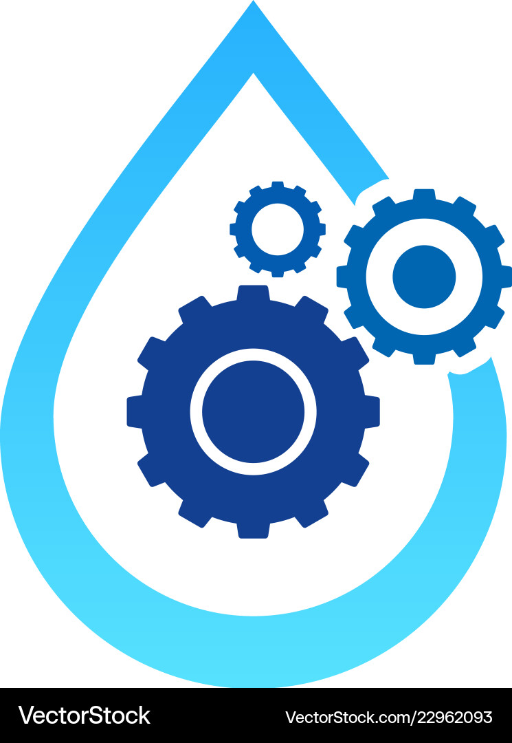 Engineering water logo icon design Royalty Free Vector Image