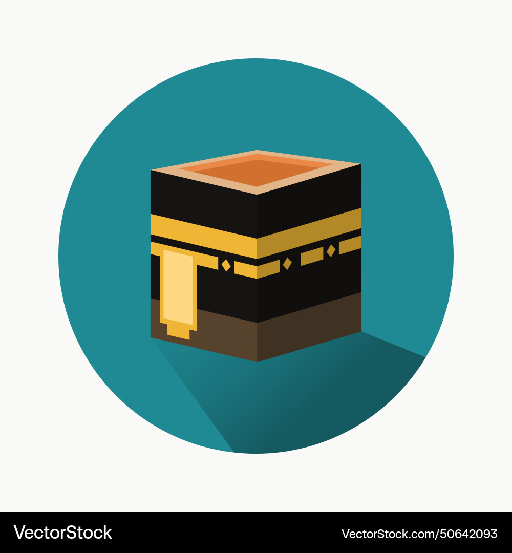 Kabah icon in mecca design Royalty Free Vector Image