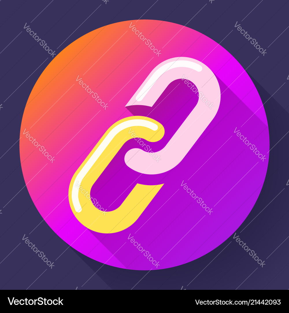 Link icon hyperlink chain symbol Royalty Free Vector Image