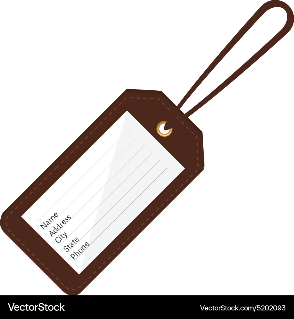 Luggage label Royalty Free Vector Image - VectorStock